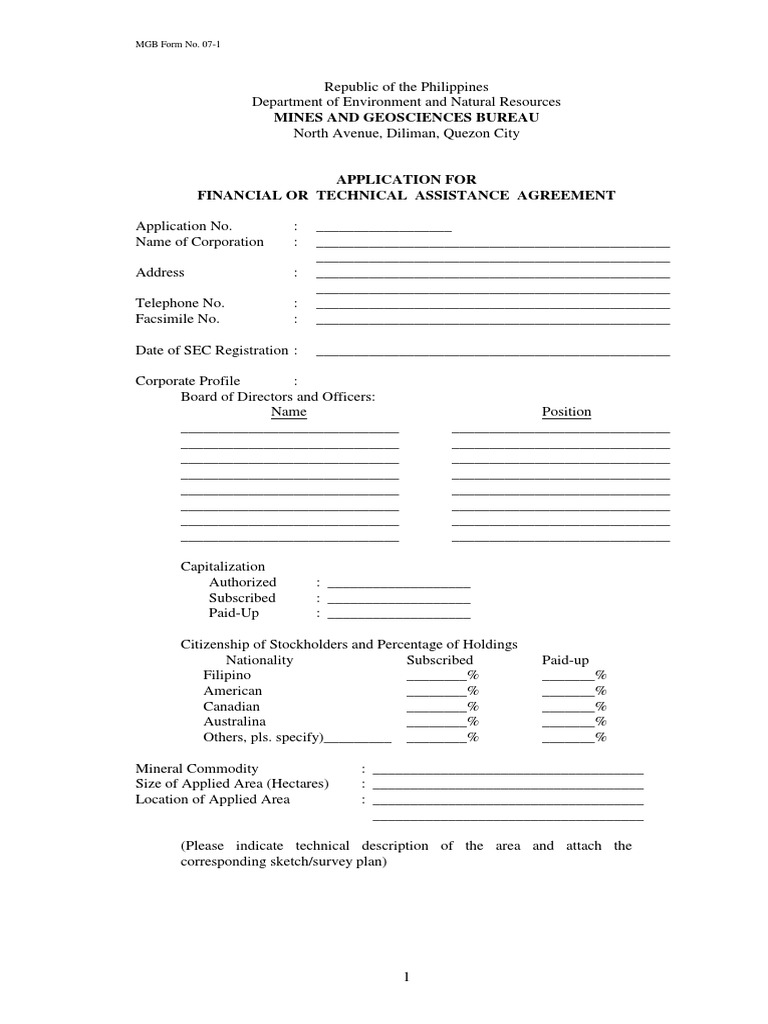 MGB Financial Assistance Application Form | PDF | Government | Justice