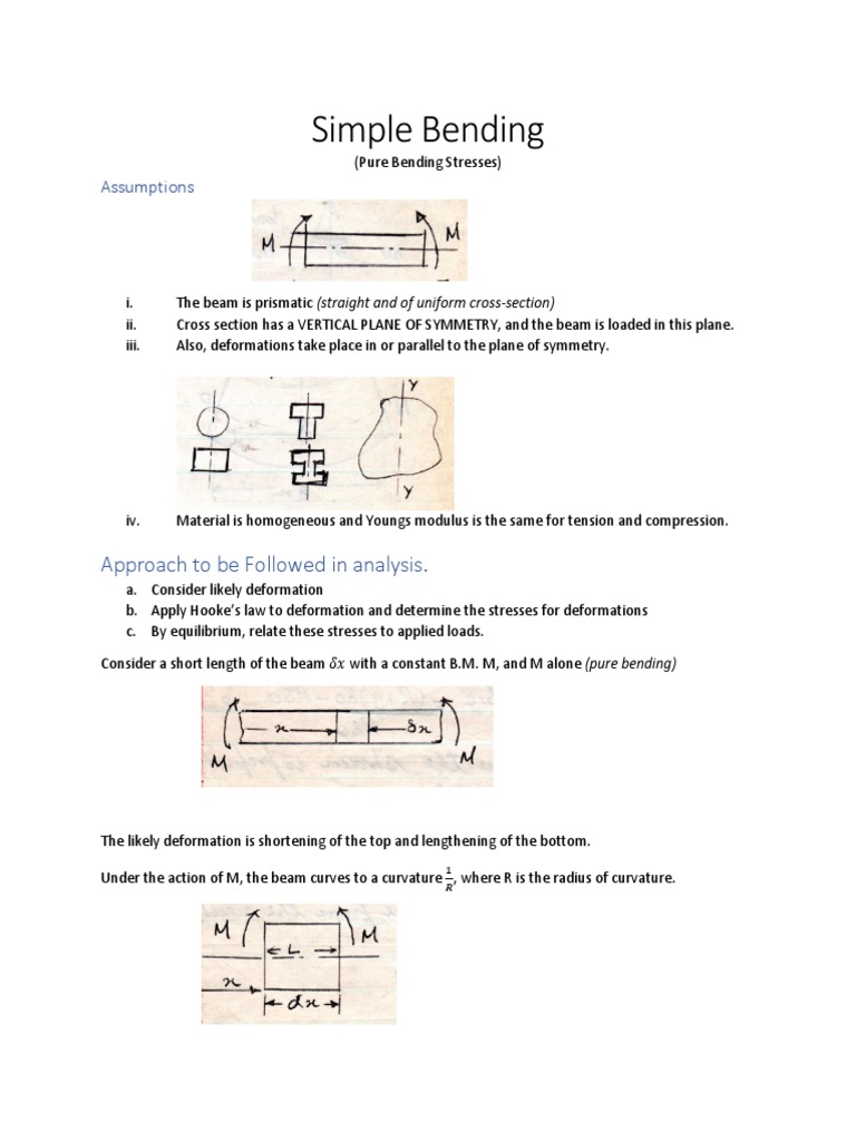 4.1 Simple Bending | Download Free PDF | Bending | Beam (Structure)
