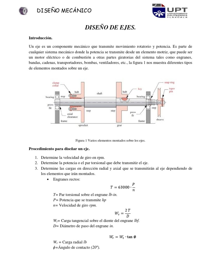 Diseño de Ejes | PDF | Eje | Engranaje