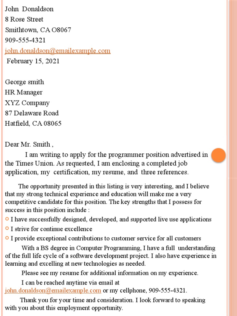 Job Application Letter - Shared | PDF | Computing
