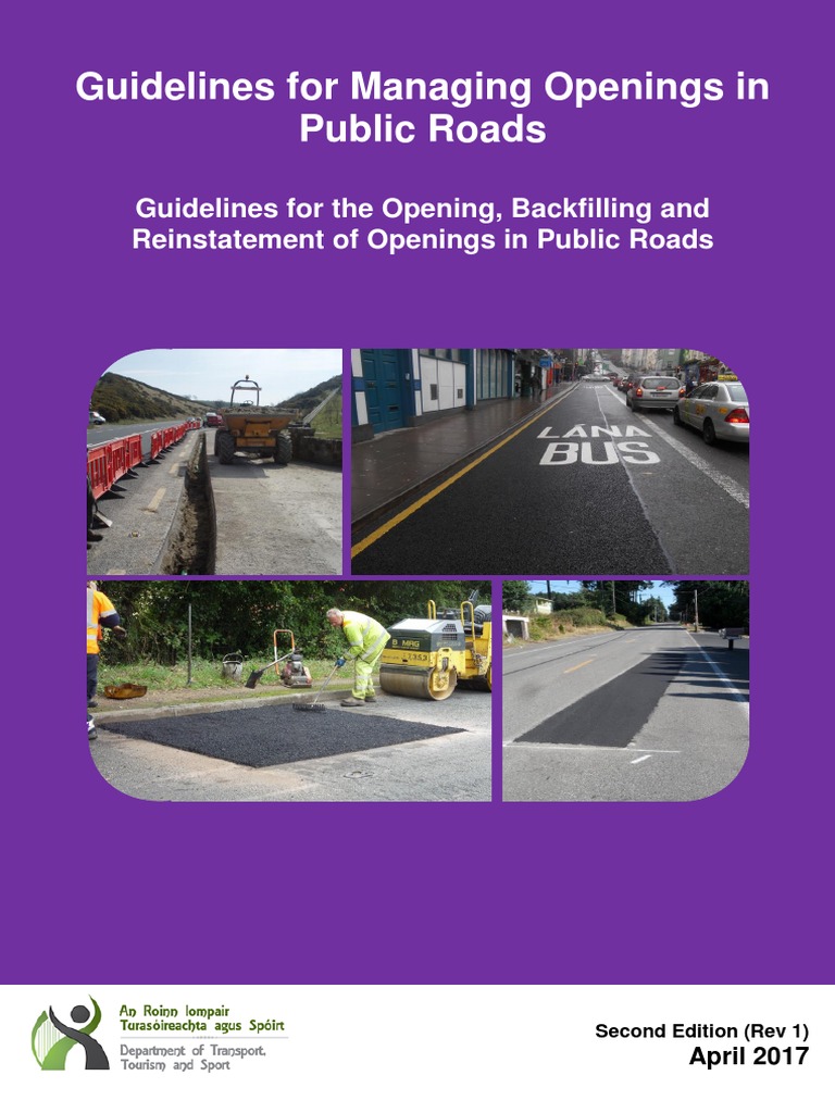 Guidelines for Public Road Openings | PDF | Road | Infrastructure