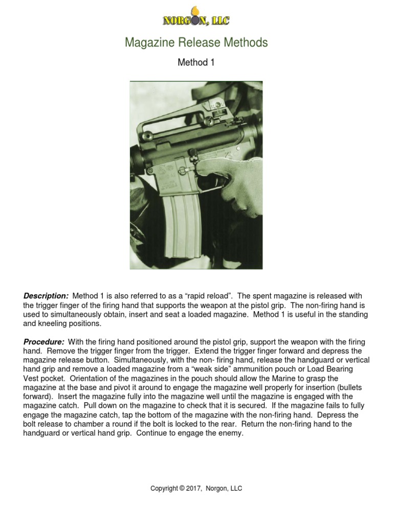 Magazine Release Methods Pdf Magazine Firearms Trigger Firearms