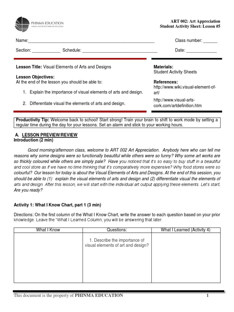 Sas# 5 - Art 002 | PDF | Artistic Techniques | Vision