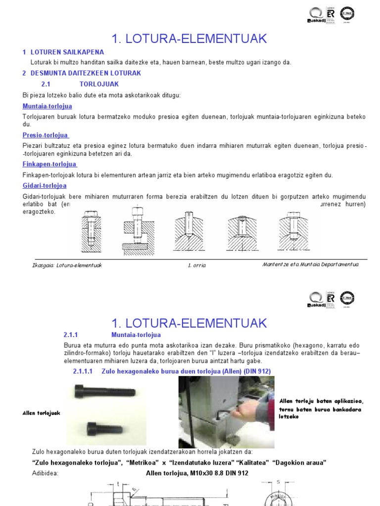 Lotura Elementoak | PDF