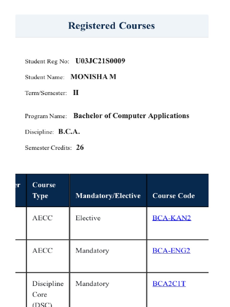 Student Internal Assessment Marks PDF