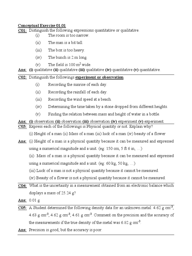 Ch01_Concept_01 | PDF | Accuracy And Precision | Kilogram