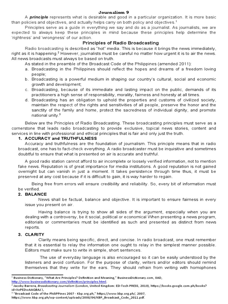Journalism 9 Notes | PDF | News | Journalism