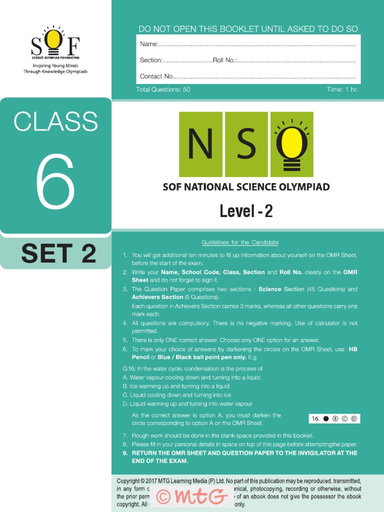 Nso Level2 Class 6 Set 2 Pdf Fibers Magnet