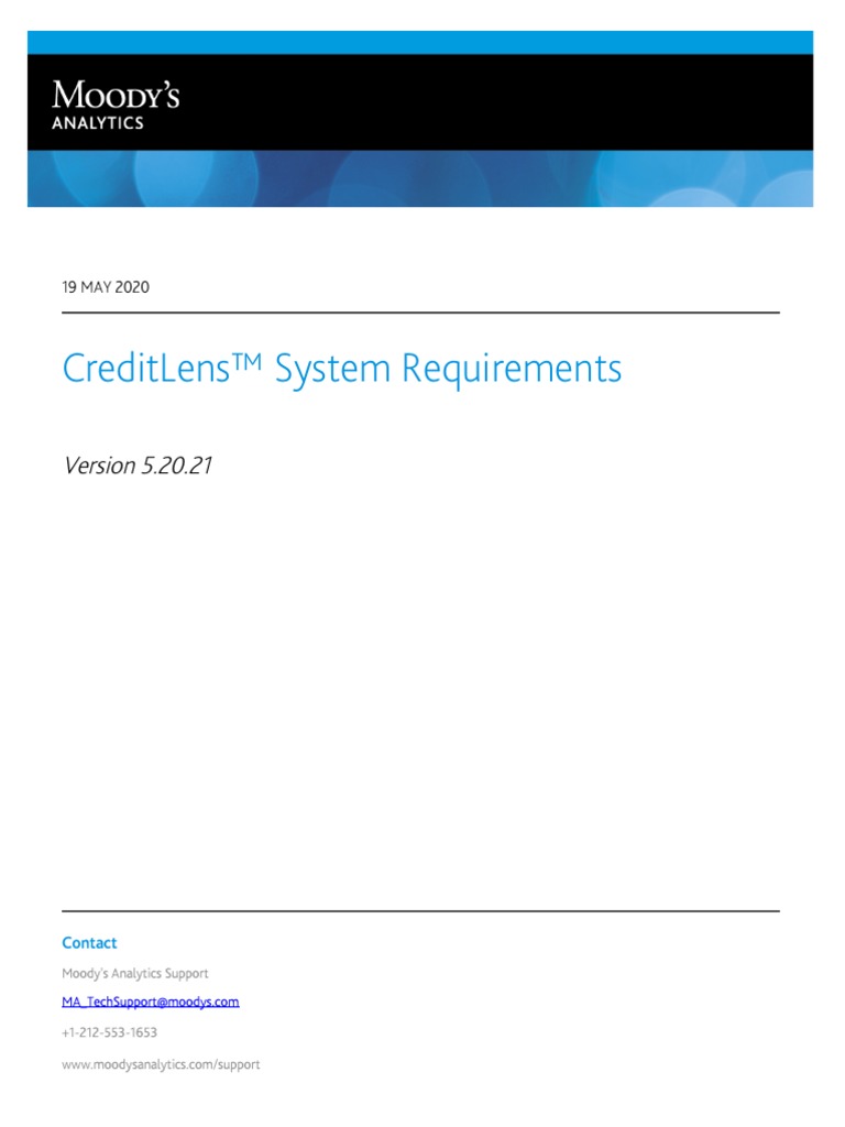 CreditLens™ System Requirements | PDF | Operating System | Microsoft ...