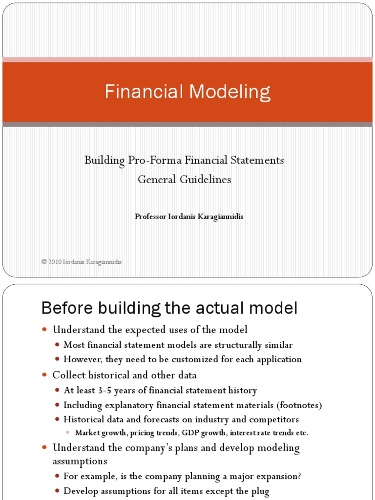 5 Building Pro Forma Financial Statements Part 2 | PDF | Expense | Prices