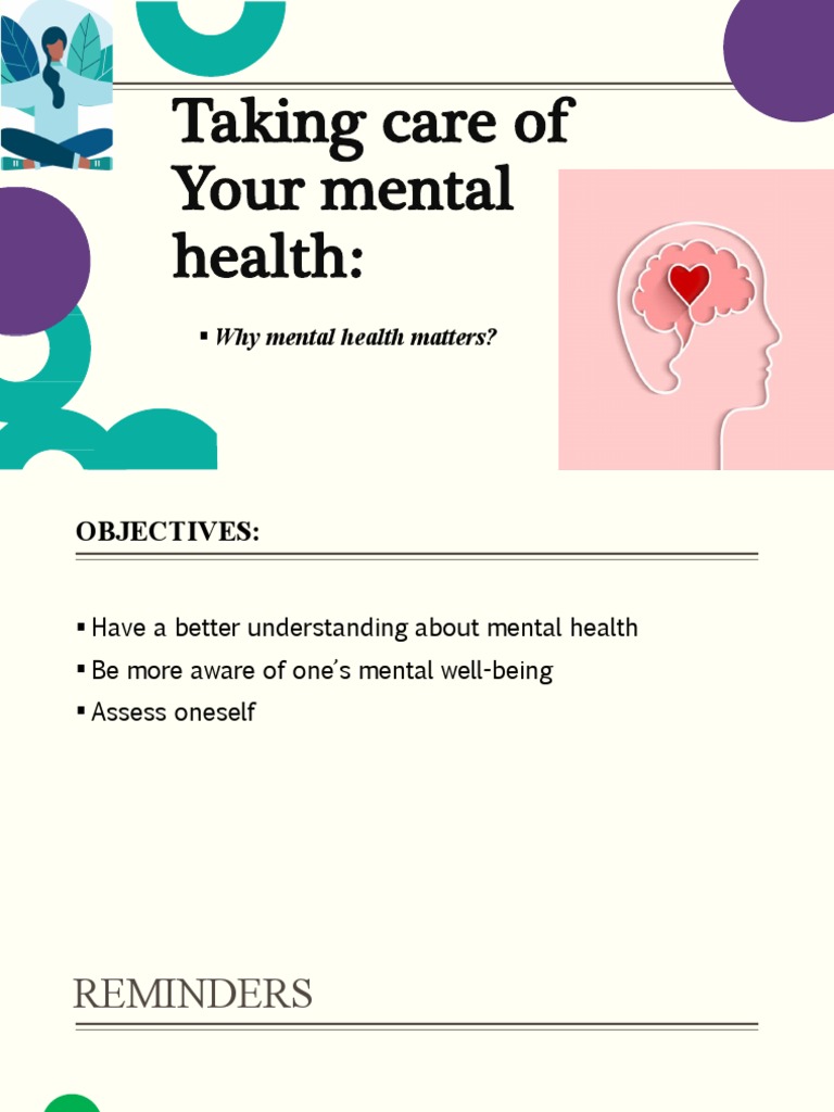 Mental Health Self Care Presentation HOMEROOM 2 | PDF | Mental Health ...