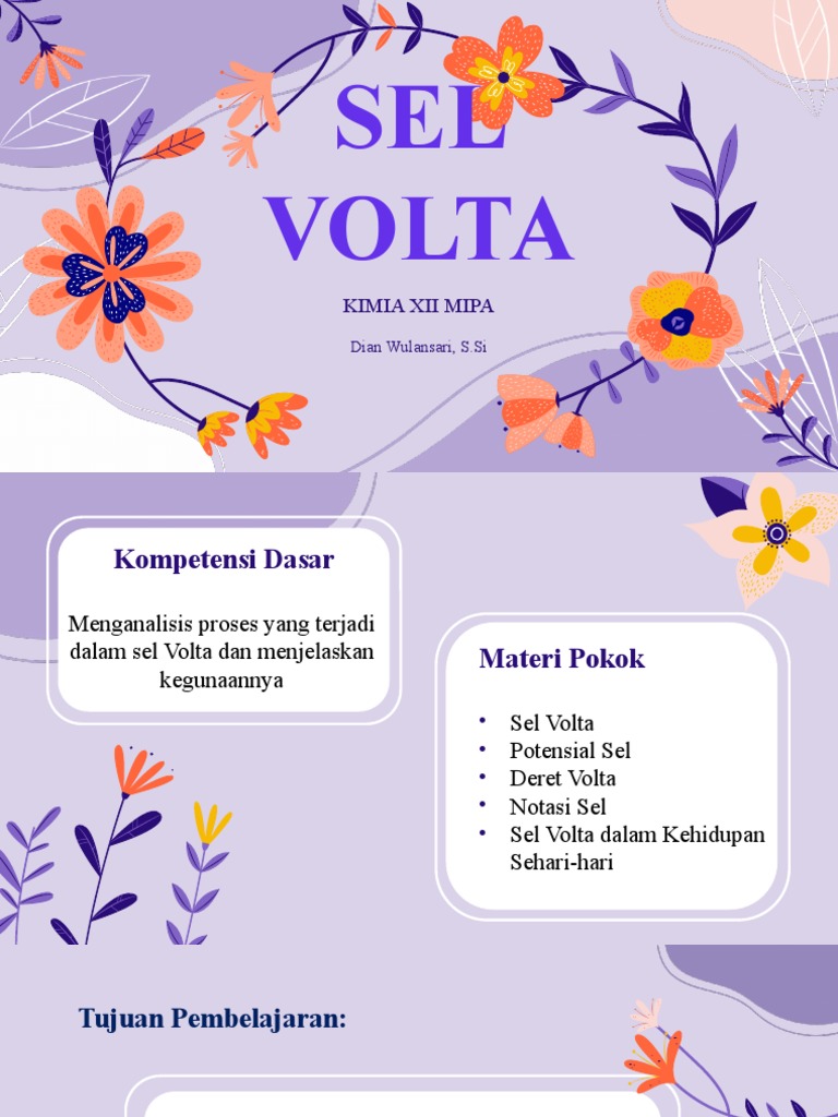Sel Volta | PDF | Metode & Bahan Ajar