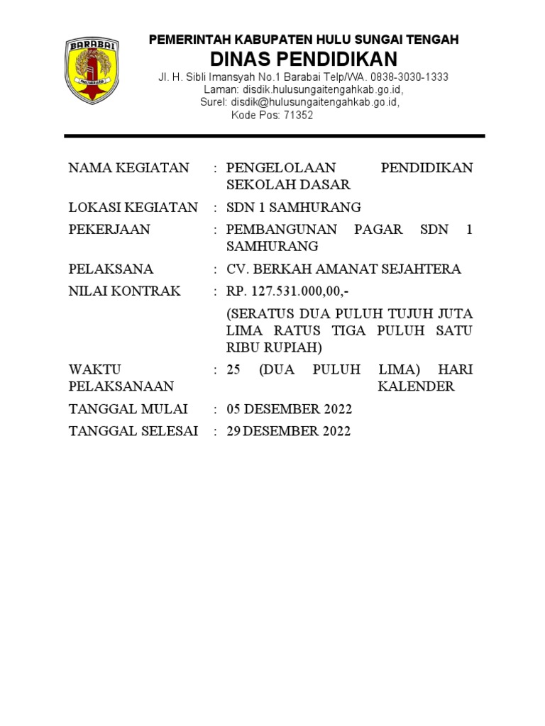 Papan Proyek BAS PL HST 2 PAKET | PDF