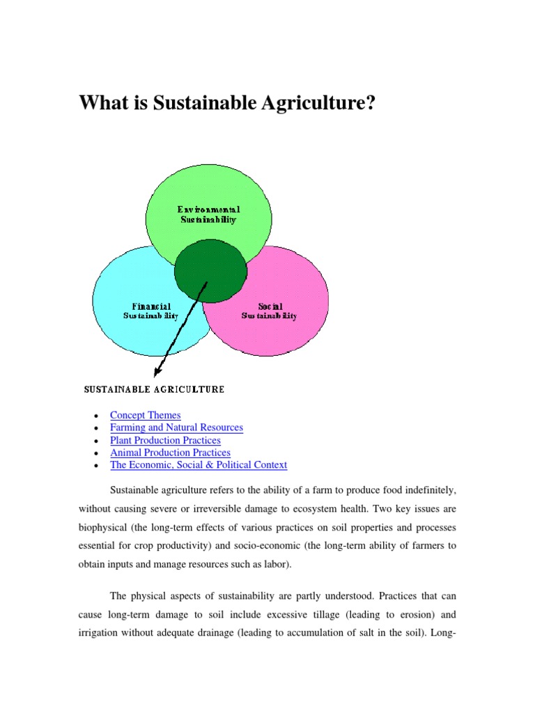 Sustainable Agriculture | PDF | Agriculture | Sustainable Agriculture