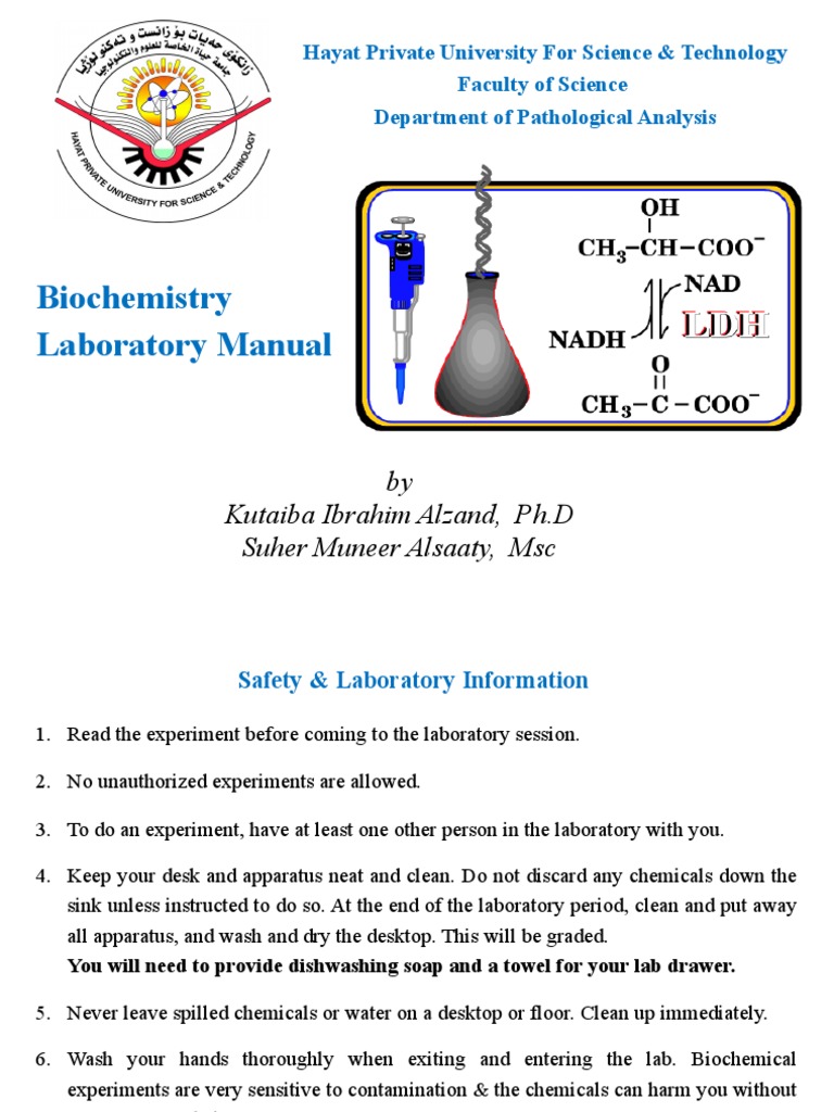 Biochemistry Lab Manual Guidelines | PDF | Mole (Unit) | Carbohydrates