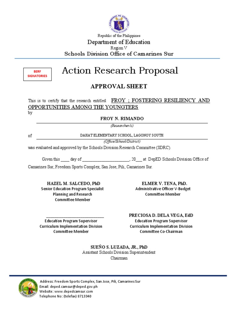 AR Aprroval Sheet and Evaluation Form | PDF