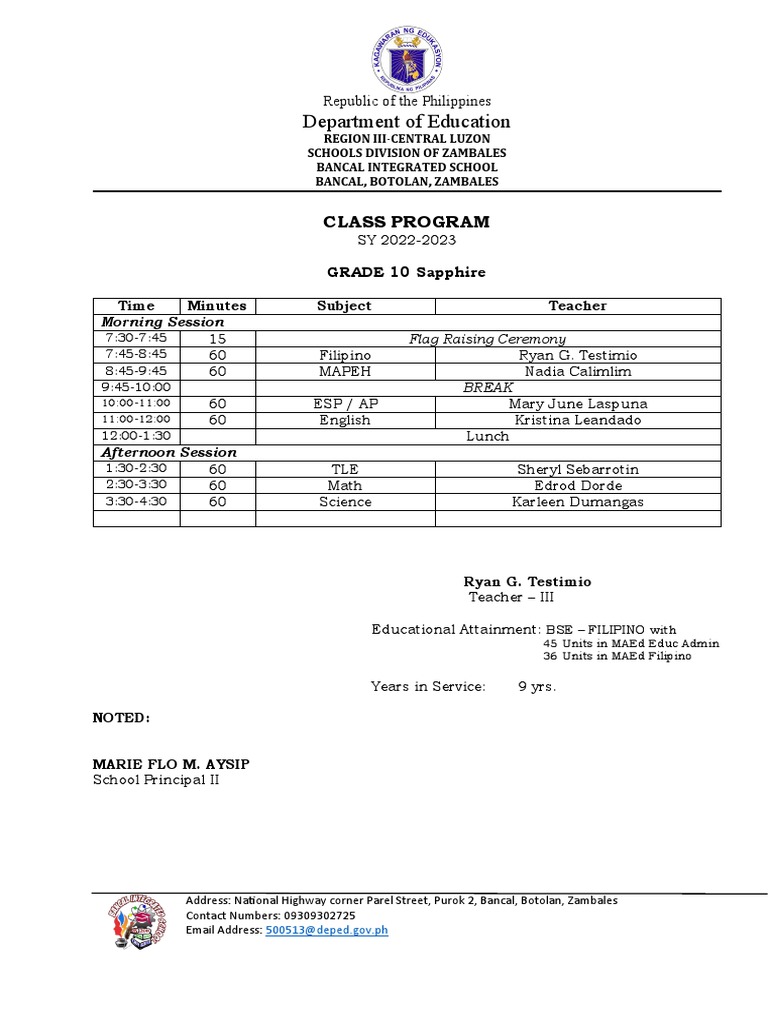 Class Prog Departmentalized | PDF