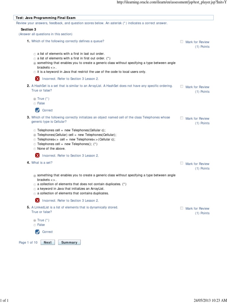 Test Java Programming Final Exam Pdf Method Computer Programming Inheritance Object