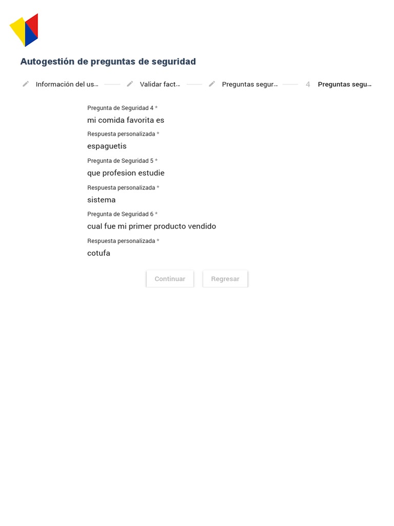 Autogestión de Preguntas de Seguridad | PDF