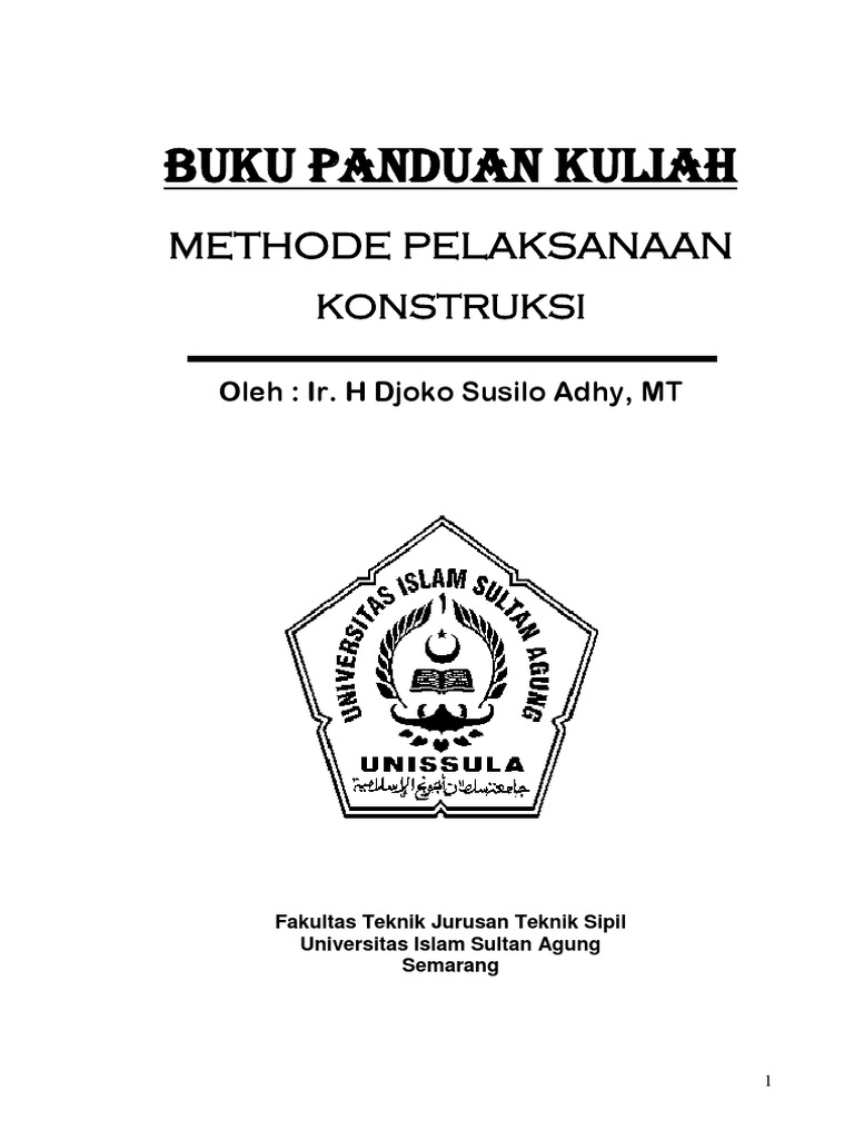 Metode Pelaksanaan Kontruksi Pert.01 | PDF