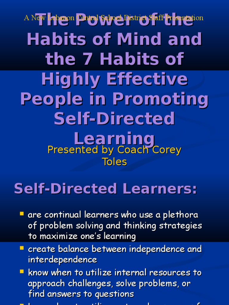 27 27 The Power of The Habits of Mind and The 7 Habits of Highly ...