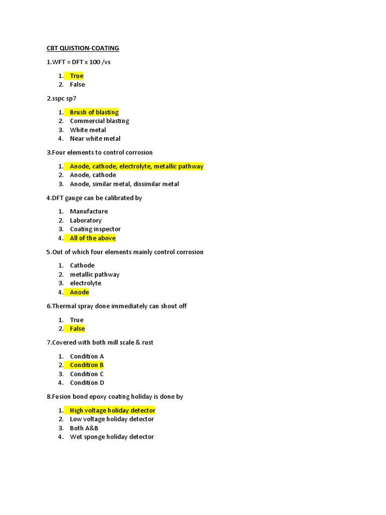 CBT 8 | PDF | Rust | Corrosion