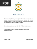 Acknowledgement..certificate FOR PROJECT | PDF