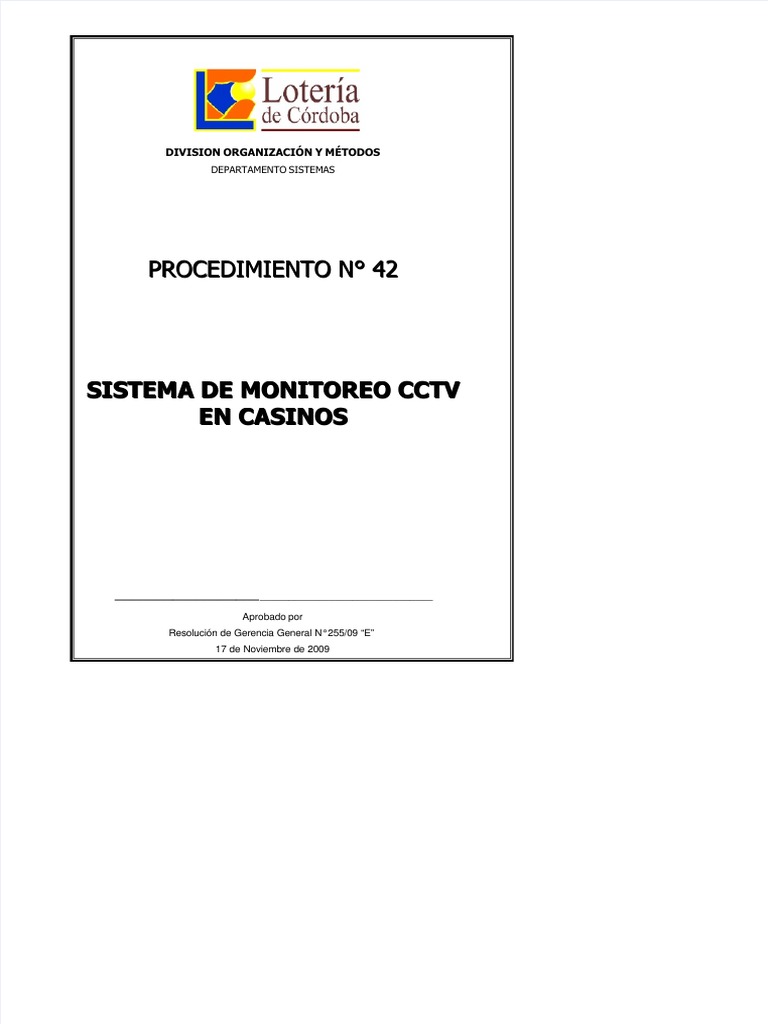 Procedimiento Sistema Monitoreo CCTV | PDF | Circuito cerrado de televisión