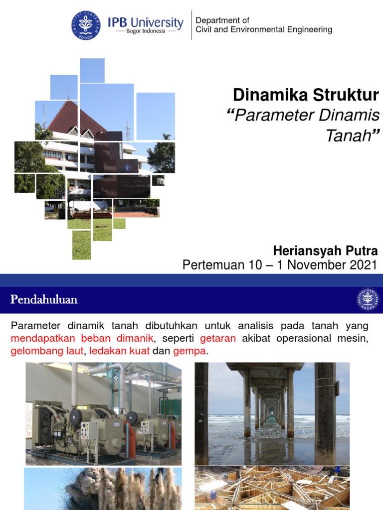 K-10. Parameter Dinamis Tanah | PDF | Young's Modulus | Shear Stress