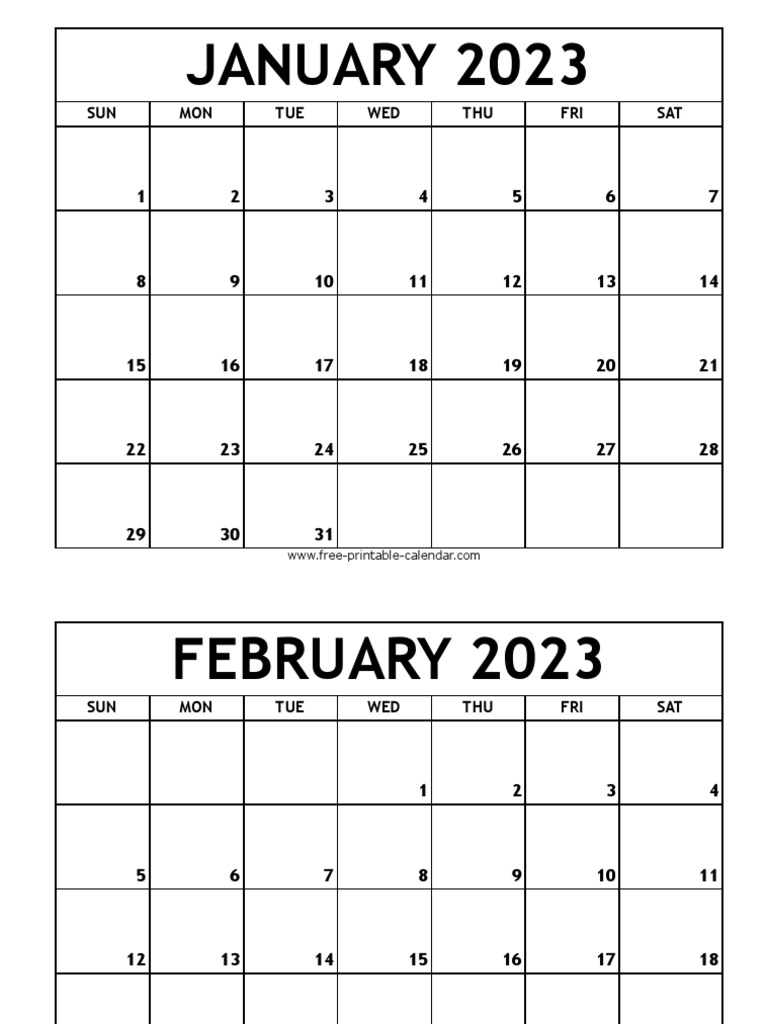 2023 Monthly Printable Calendar | PDF