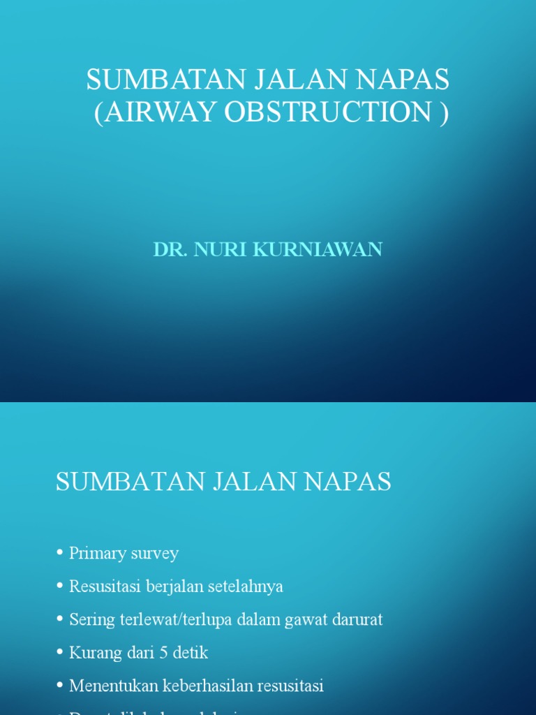 Sumbatan Jalan Napas | PDF
