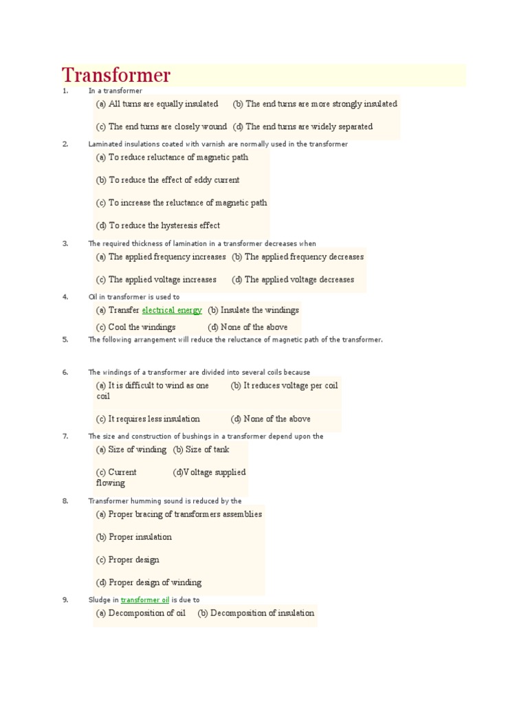 Transformer | PDF | Transformer | Inductor