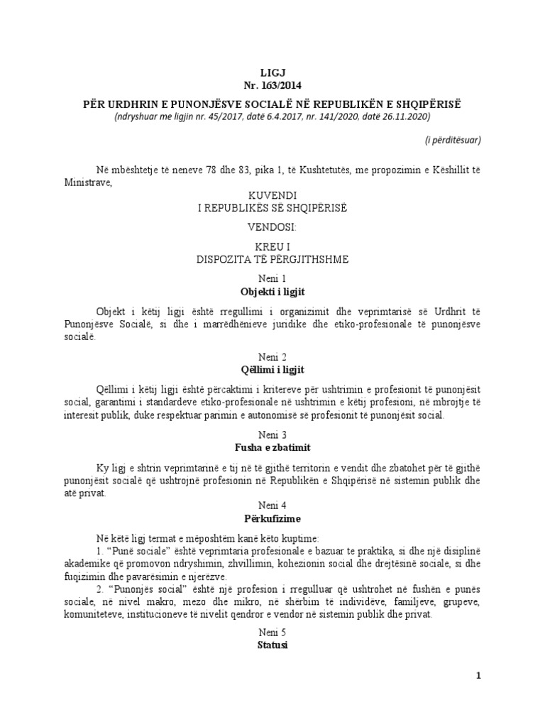 Ligj 2014 12 04 163 | PDF