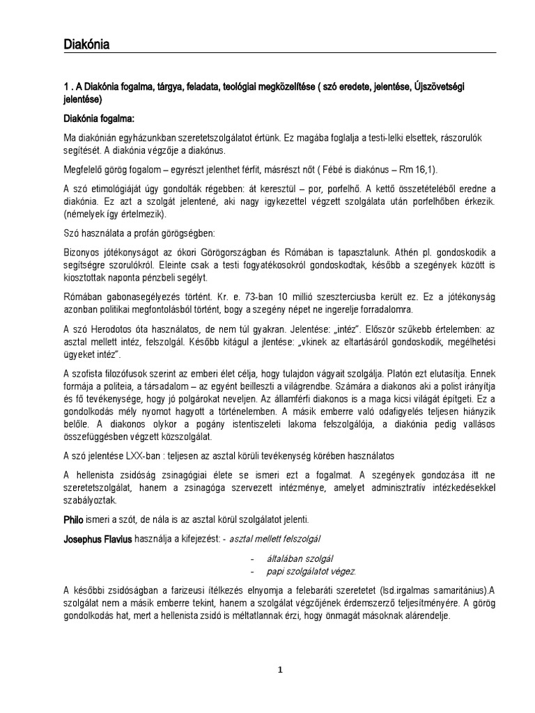 Diakónia - Konyv | PDF