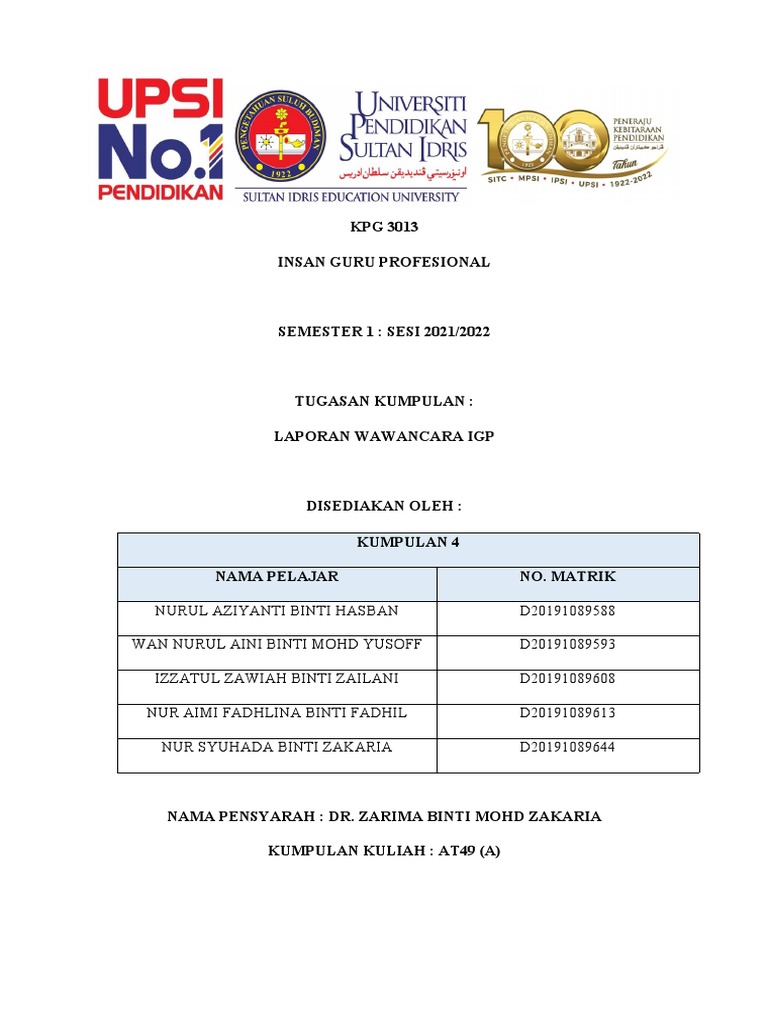 Laporan Wawancara Tokoh Igp | PDF
