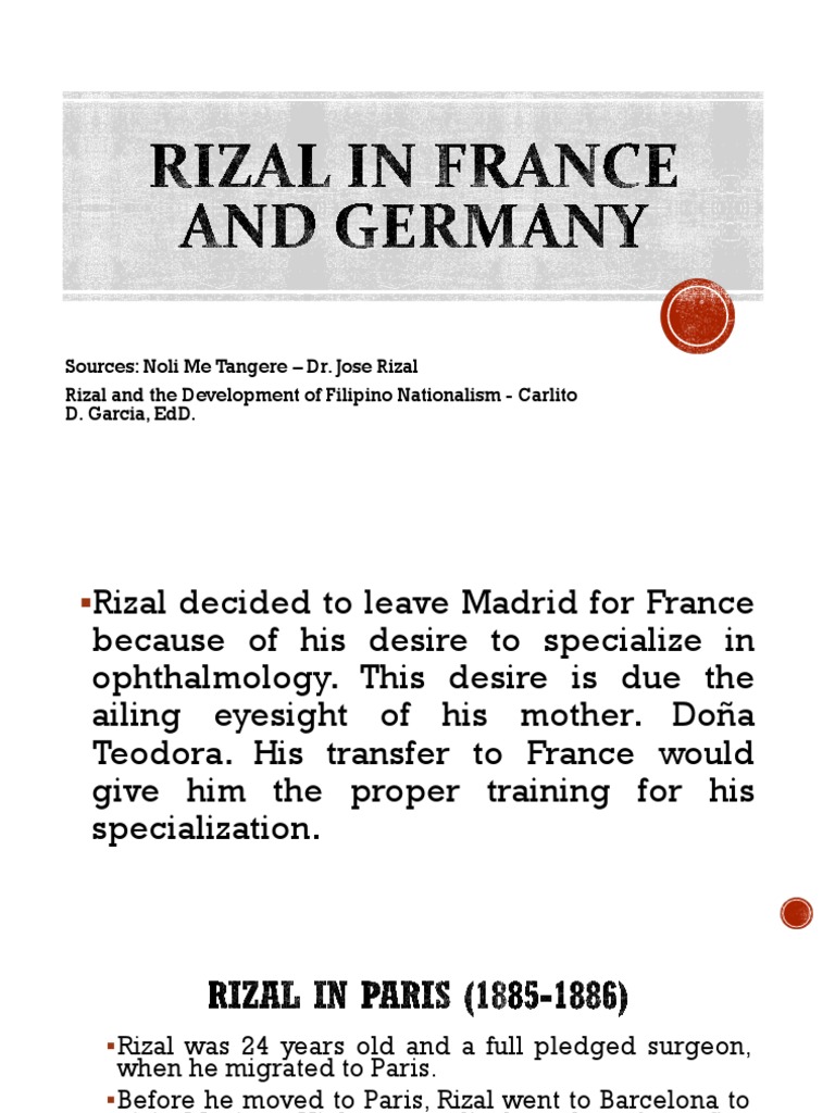 Rizal's Journey in Europe: Ophthalmology & Nationalism | PDF | Classics