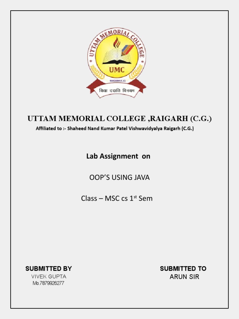 Assignment Front Page | PDF