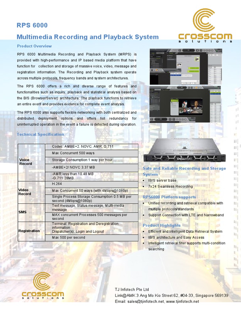 Multi Media Recording and Playback System RPS6000v3 | PDF | Server ...