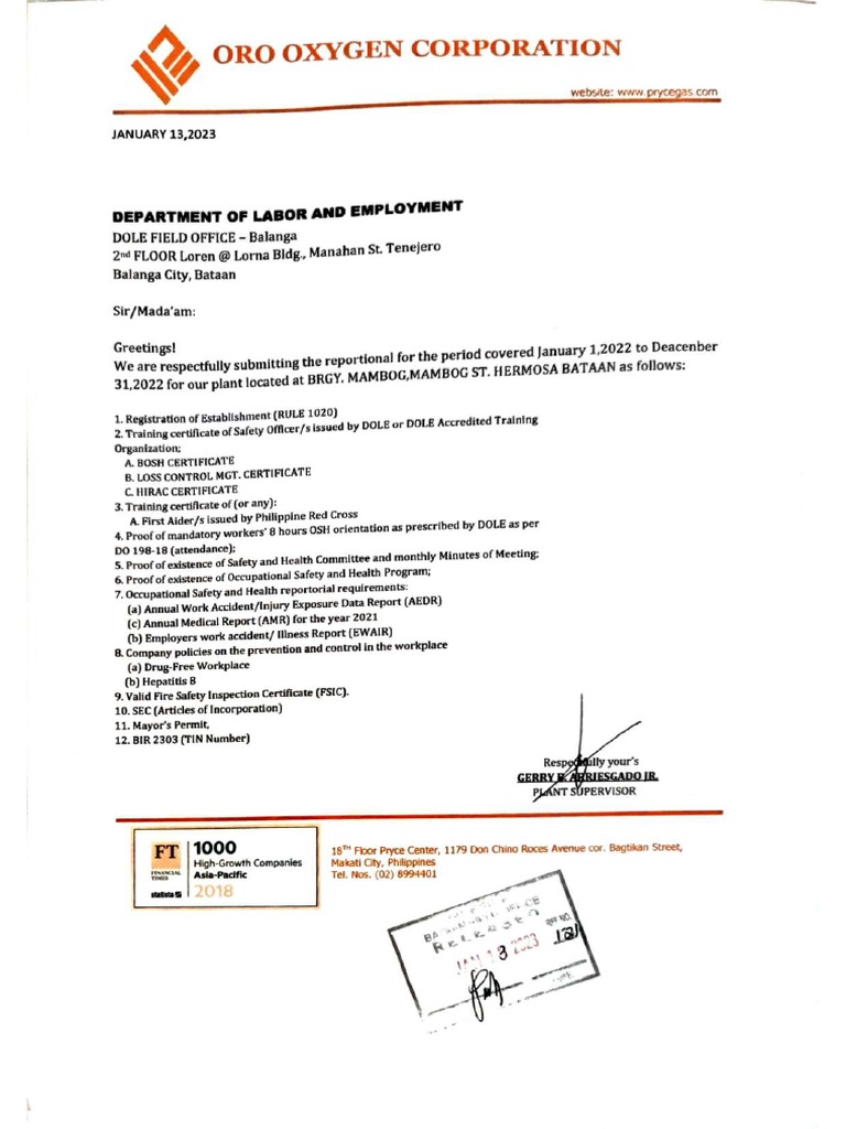 DOLE Annual Report | PDF