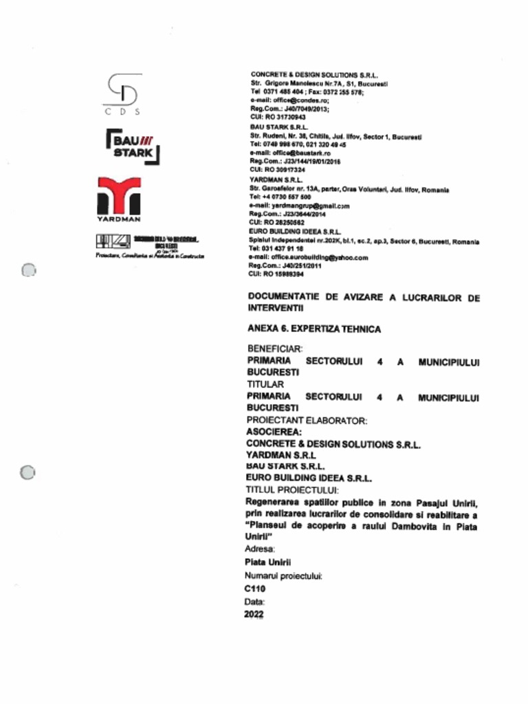 Expertiza 2022 Planseu Unirii | PDF