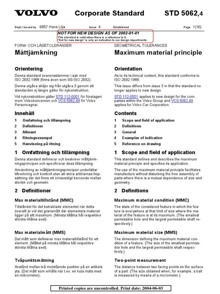 Corporate Standard STD 5062: Orientering Orientation | PDF