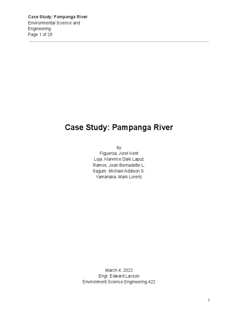 Case Study Pampanga River | PDF