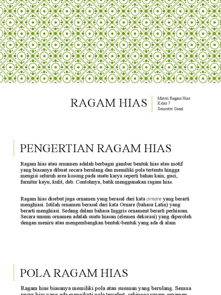 Ragam Hias | PDF