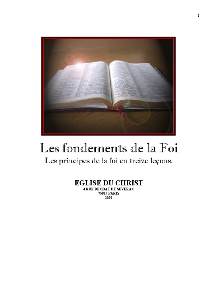 Fondements de la Foi Chrétienne | PDF | Jésus | Eucharistie