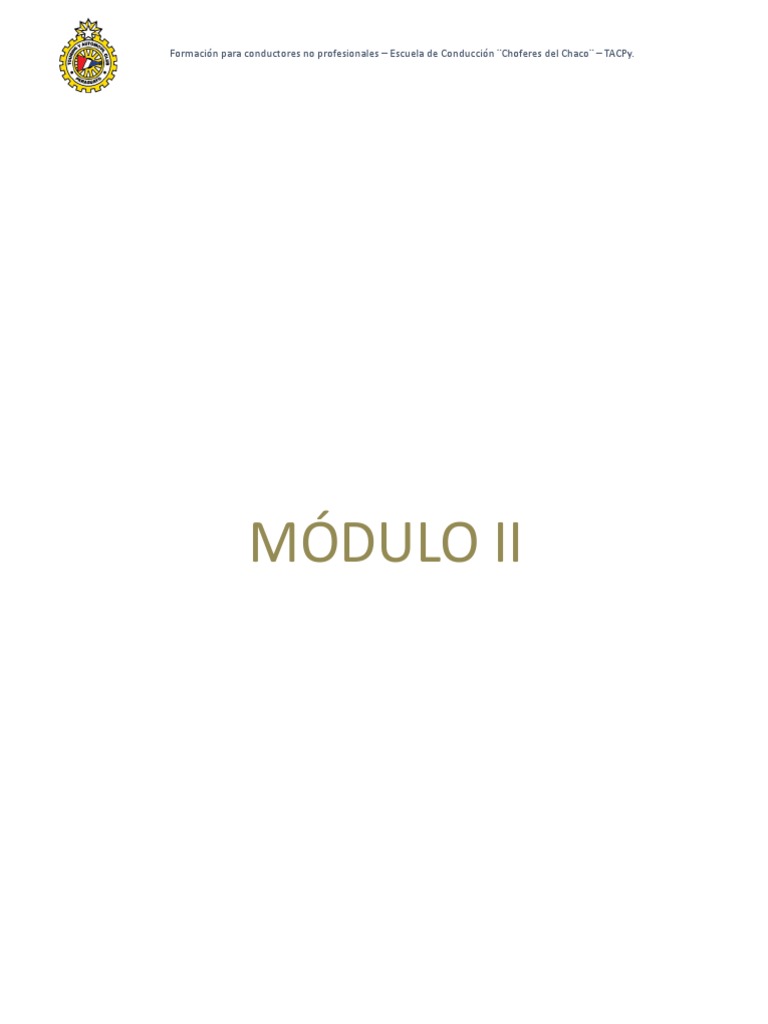 M Dulo 2 Tacpy Final | Descargar gratis PDF | Licencia de conducir