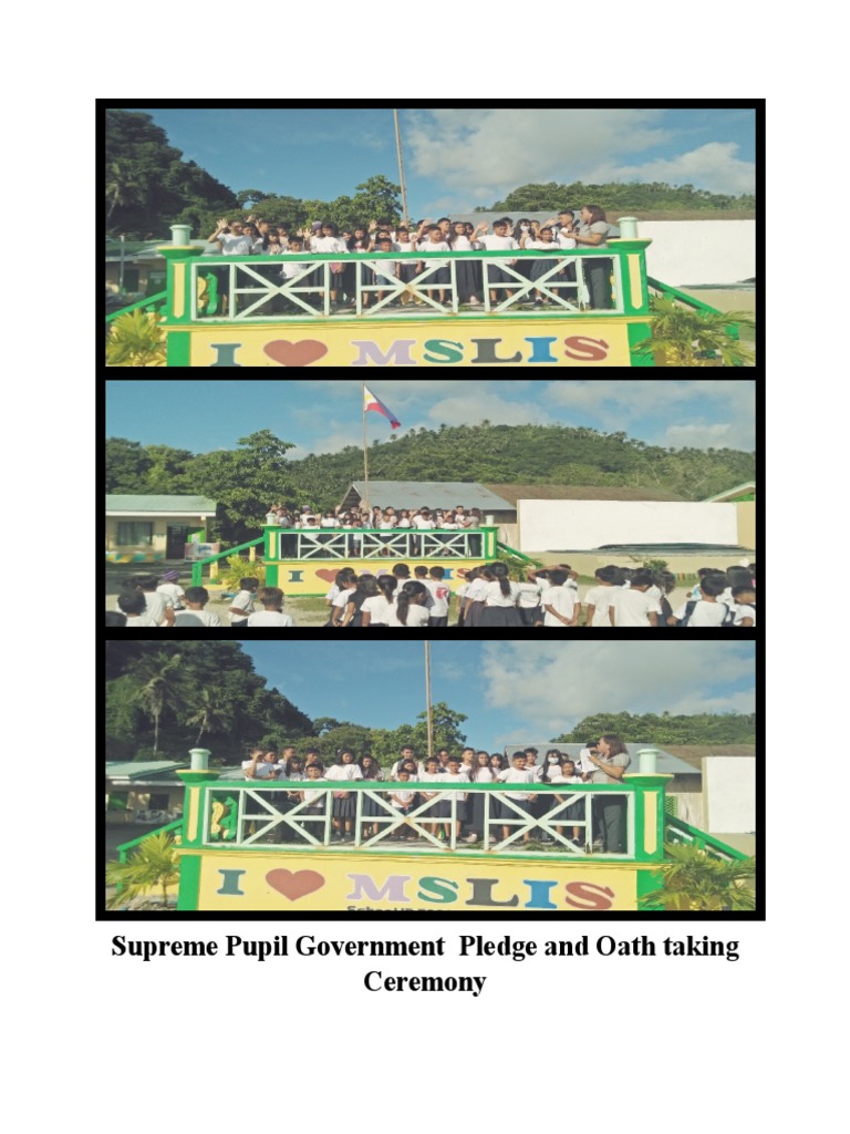 Supreme Pupil Government Pledge and Oath Taking Ceremony | PDF