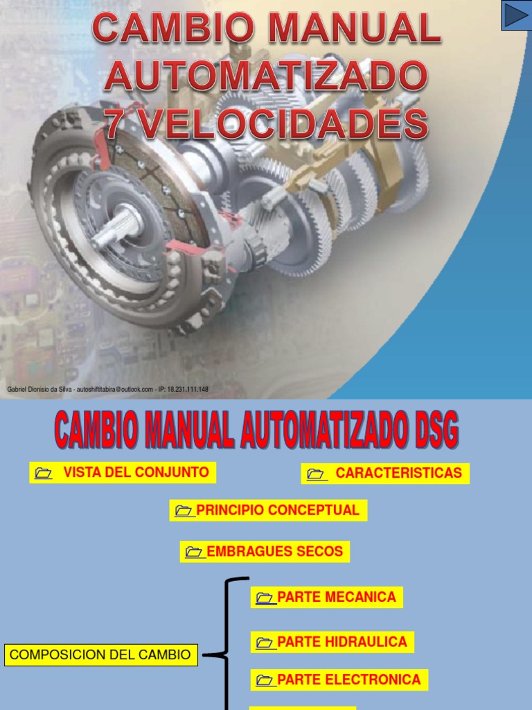 VW DSG Dq200 de 7 Velocidades | PDF | Embrague | Transmisión automática