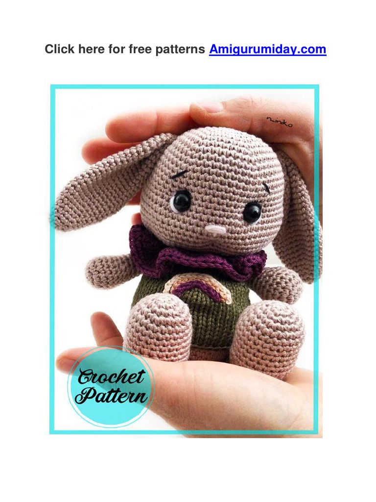 Free Chubby Bunny Amigurumi Pattern | PDF | Crochet | Amigurumi