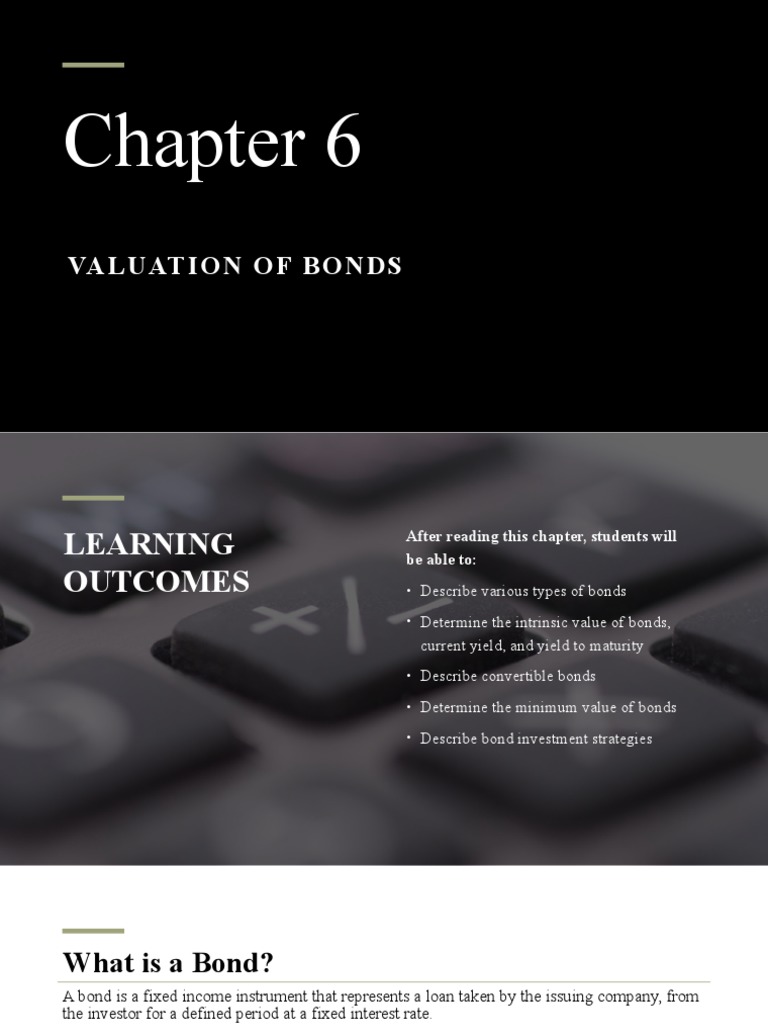 Chapter 6 Bonds Valuation | PDF | Bonds (Finance) | Yield (Finance)