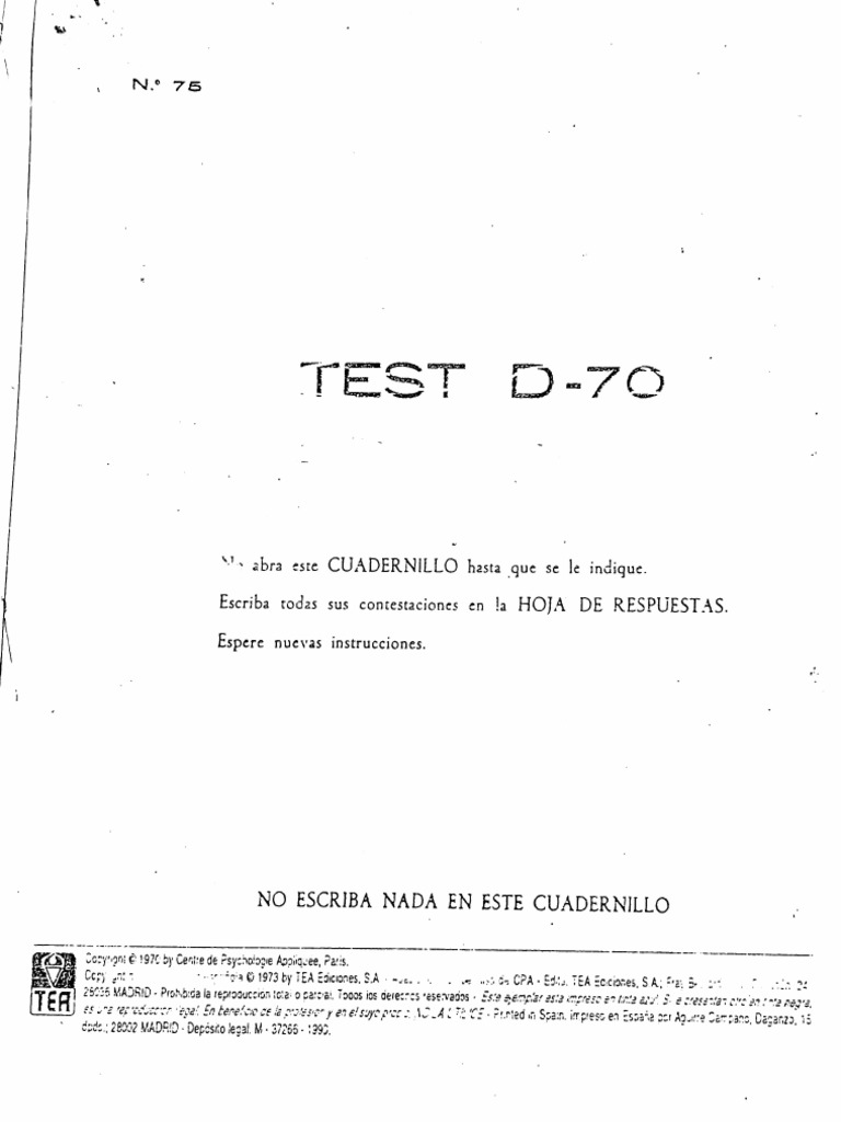 Test D 70 | PDF